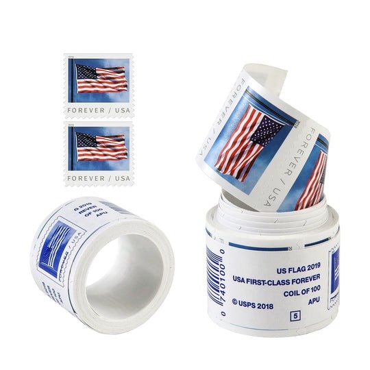 2019 US Flag Forever Stamps Coil/Roll of 100